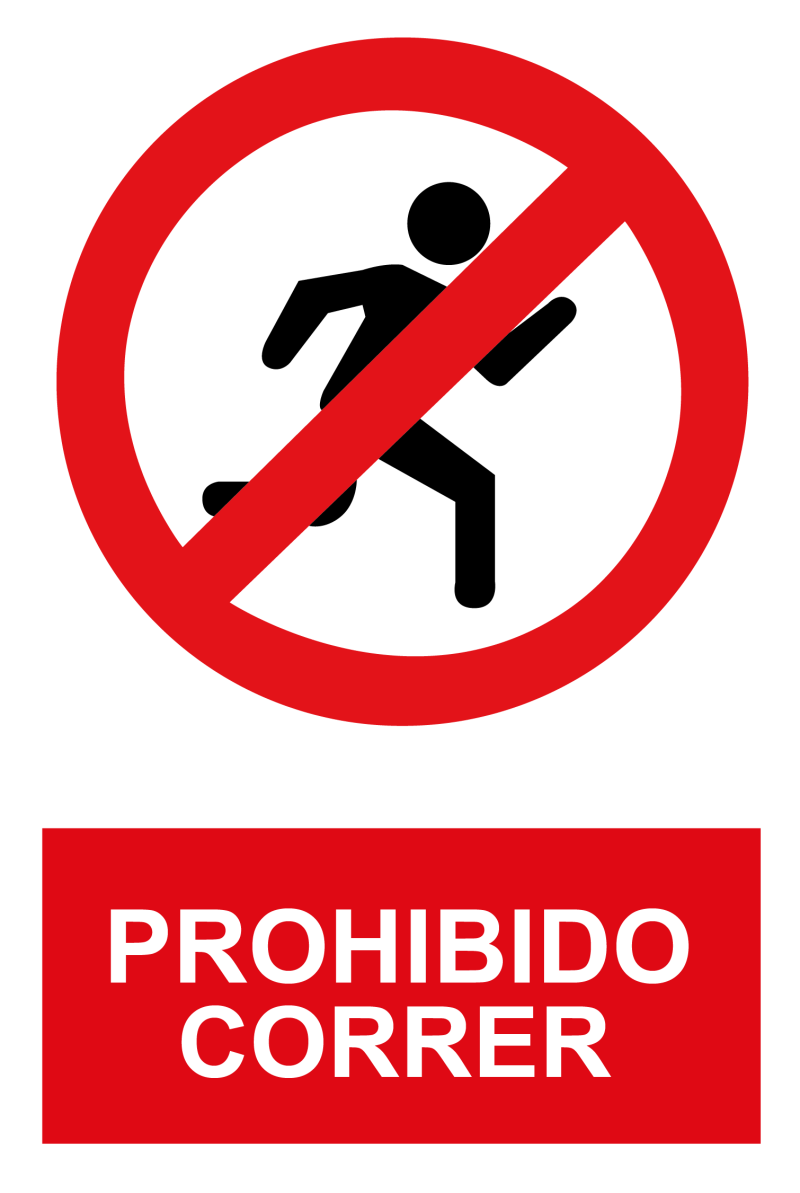 Señalética Comunidad o Casas: Prohibido Correr - Creativos Gared ...